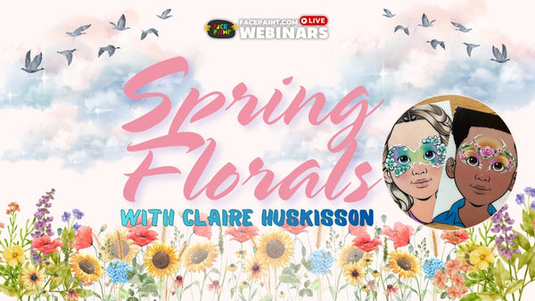 Spring Floral Face Painting Designs with Claire Huskisson - Facepaint.com