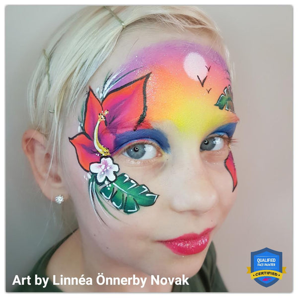 Tropical Girl Face Paint by Linnéa - Facepaint.com