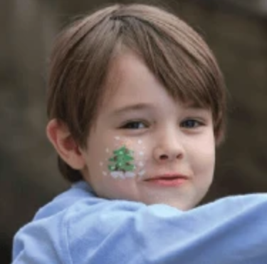 Easy Christmas Tree Face Paint Design Tutorial Video by Kiki ...