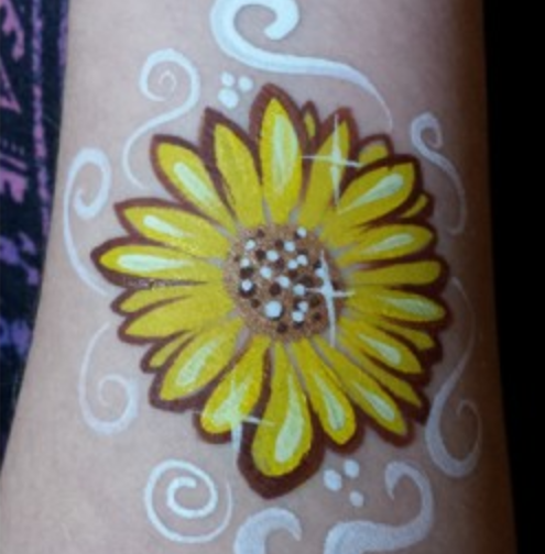 Sunflower Face Painting