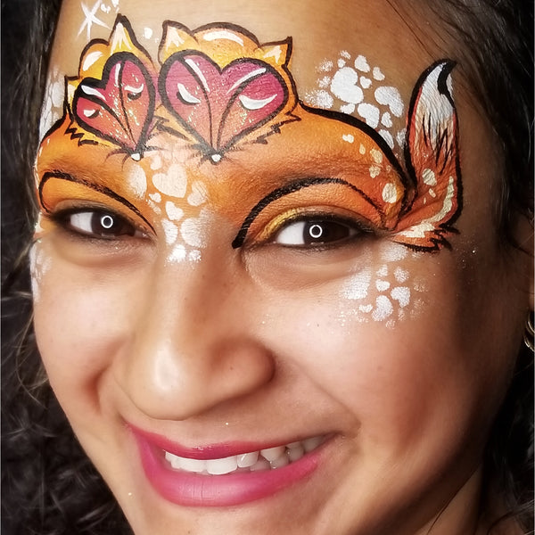 Using Kraze Dome Strokes - Fox Face Paint Design by Kellie Burrus ...