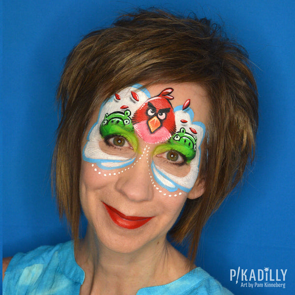 Angry Birds Mask Paint by Pam Kinneberg - Facepaint.com