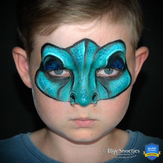 Easy 'Blue' Mask by Annabel Hoogeveen - Facepaint.com