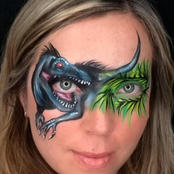 7 Quick & Easy Dinosaur Face Paint Design & Video Tutorials - Facepaint.com