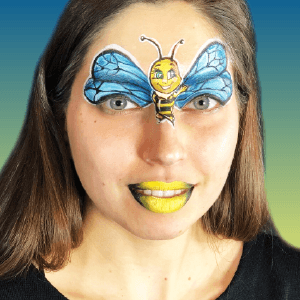Bumble Bee Design Video Tutorial by Athena Zhe - Facepaint.com
