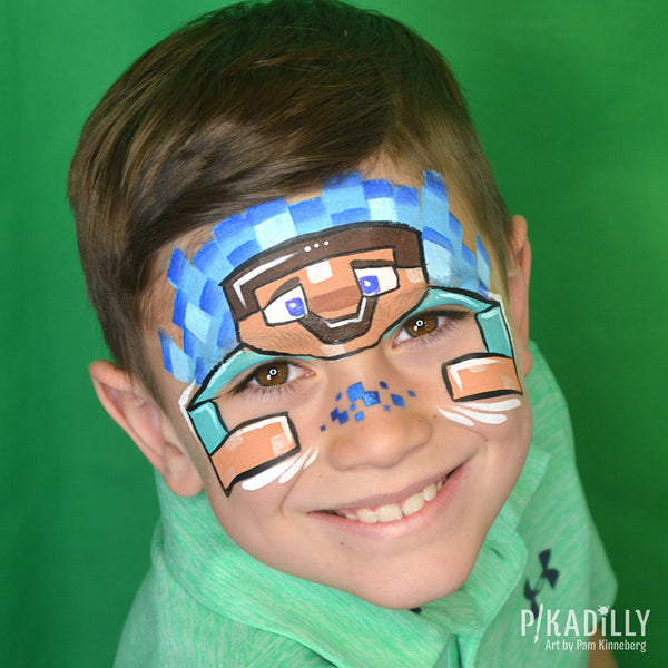 “Steve” Minecraft Character by Pam Kinneberg - Facepaint.com