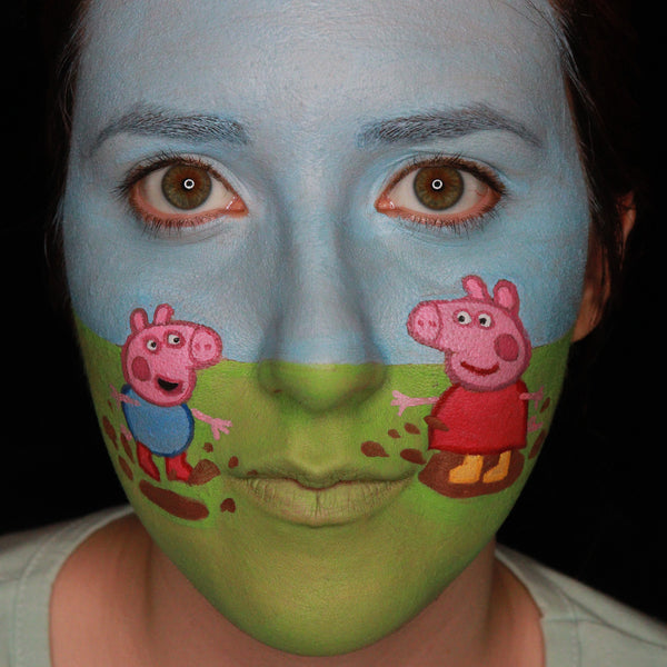 Peppa Pig Face Paint Design by Ana Cedoviste - Facepaint.com