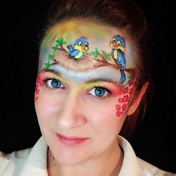 Spring is in The Air - Spring Bird Face Paint Tutorial - Facepaint.com