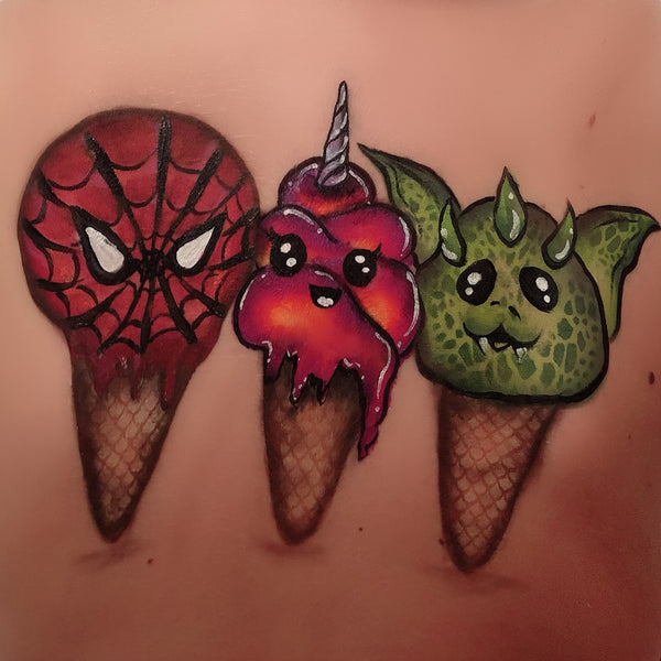 Cool Ice Cream Character Designs by Marina! - Facepaint.com