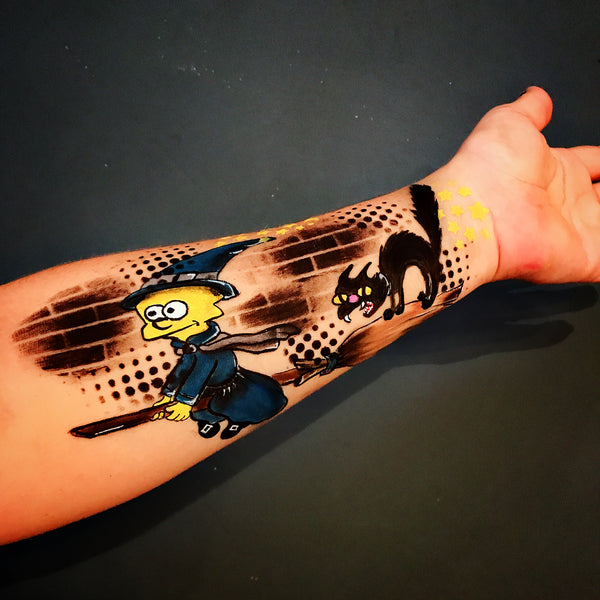 Cartooned Halloween Simpsons Design - Facepaint.com