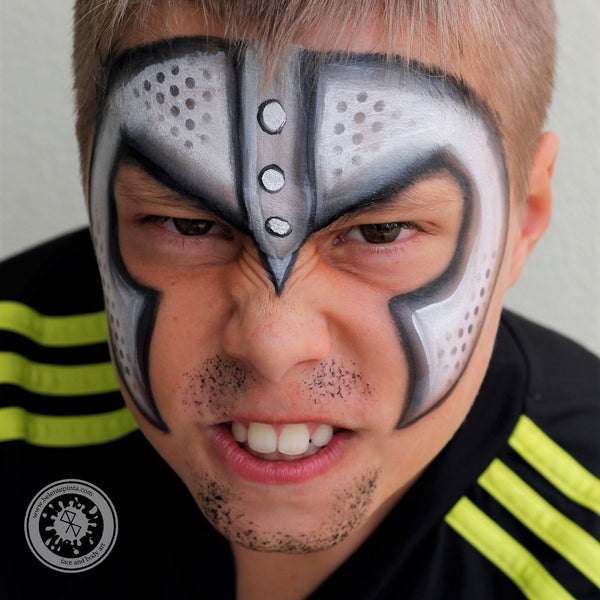 Brave Warrior Face Paint by Belén Te Pinta - Facepaint.com