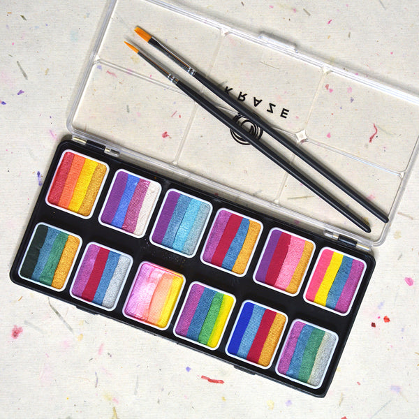 Kraze FX Splash Glam 12 One Stroke Metallic Split Cake Palette Product ...