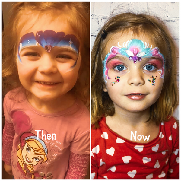 Then vs Now Face Paint Facebook Contest Winner - Facepaint.com