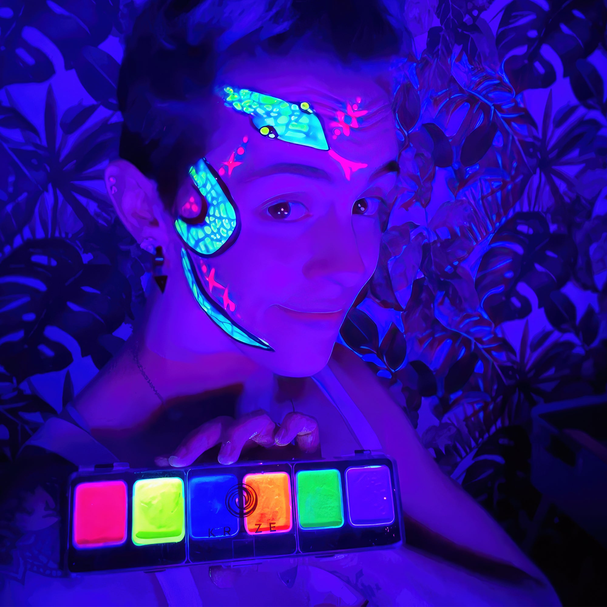Kraze FX Neon 6 Color Palette (6 gm each) | Facepaint.com