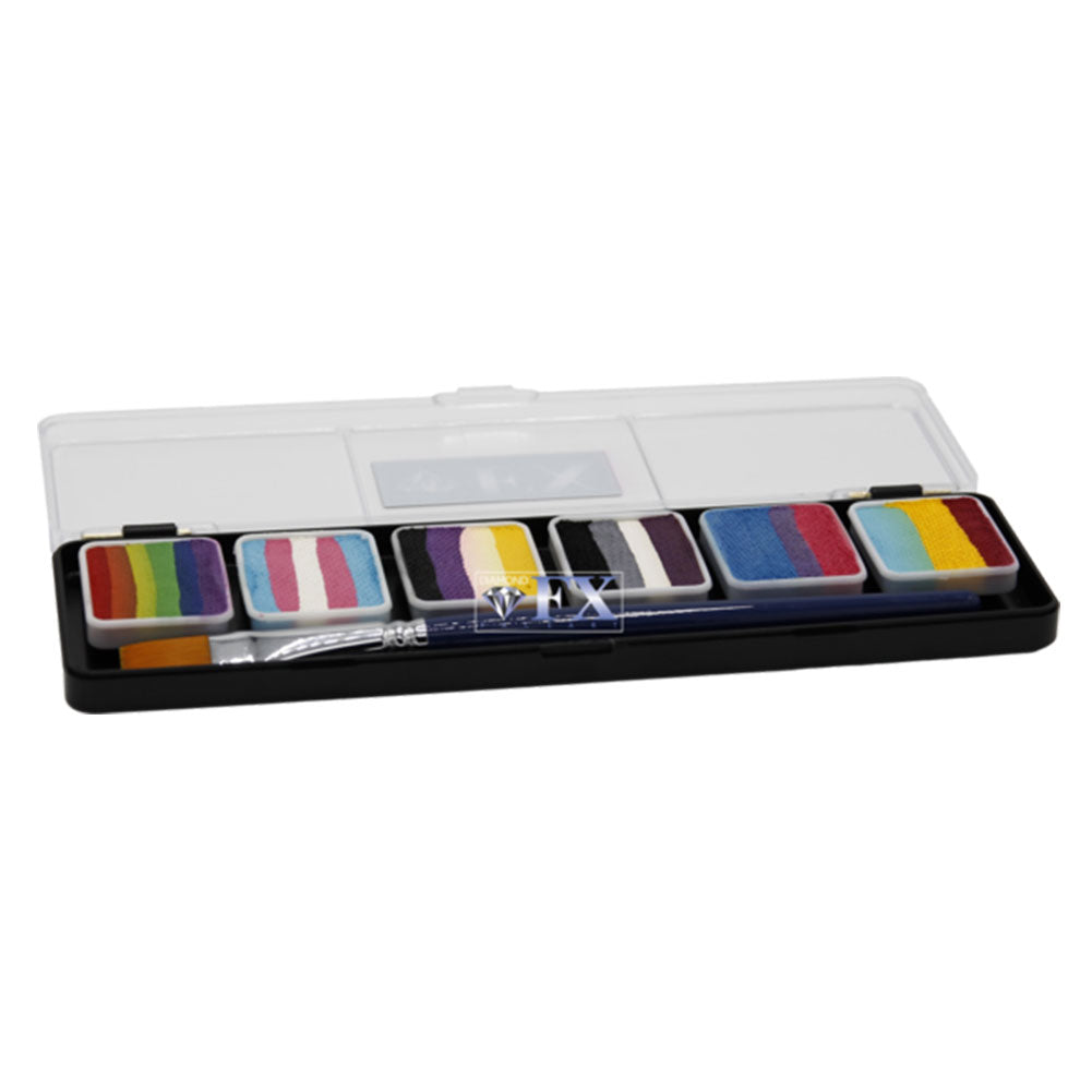 Diamond FX 6 Color Split Cake Palette - Pride (6 g) | Facepaint.com