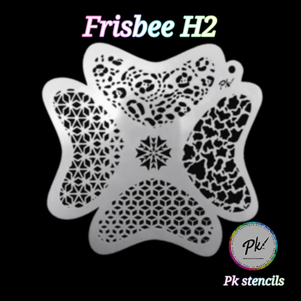 PK Frisbee Stencil - H2 | Facepaint.com