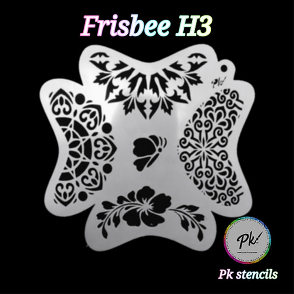 PK Frisbee Stencil - H3 | Facepaint.com