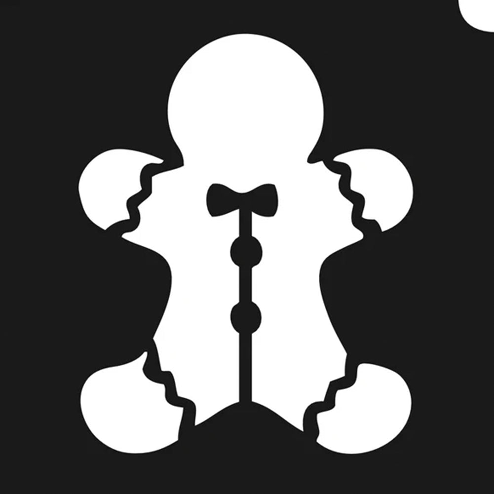 GBA Glimmer Tattoo Stencil - Gingerbread Man (5/pack) | Facepaint.com