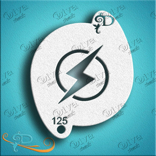 Diva Face Painting Stencil - Flash: Facepaint.com