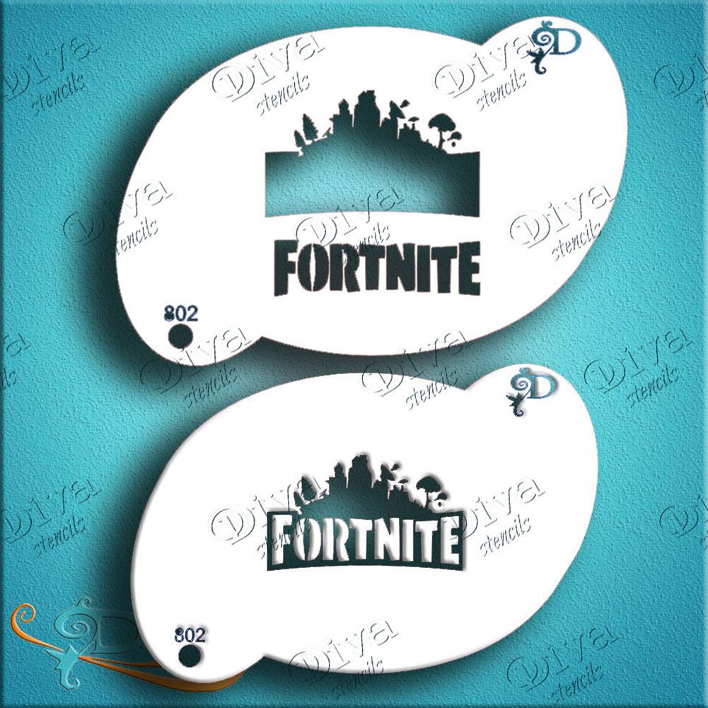 Diva Face Painting Stencil - Fortnite Master: FacePaint.com - Facepaint.com