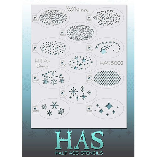 Half Ass Stencils (Whimsy - HAS5002): FacePaint.com - Facepaint.com