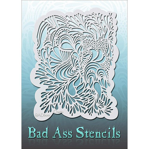 Bad Ass Full Size Stencils - Chaotic - BAD6032: FacePaint.com ...
