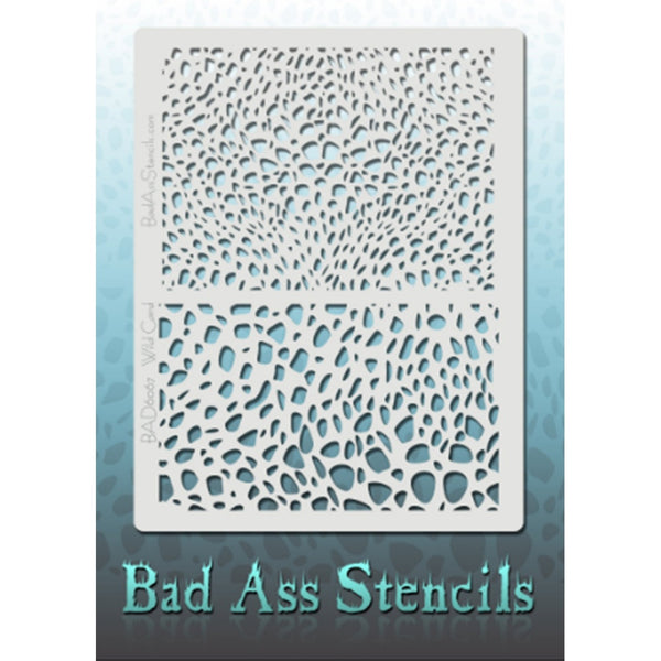 Bad Ass Full Size Stencils - Wild Card - BAD6067 - Facepaint.com