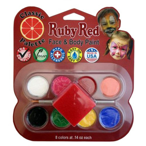 Ruby Red Classic Face Paint Palette (8 Colors): FacePaint.com ...