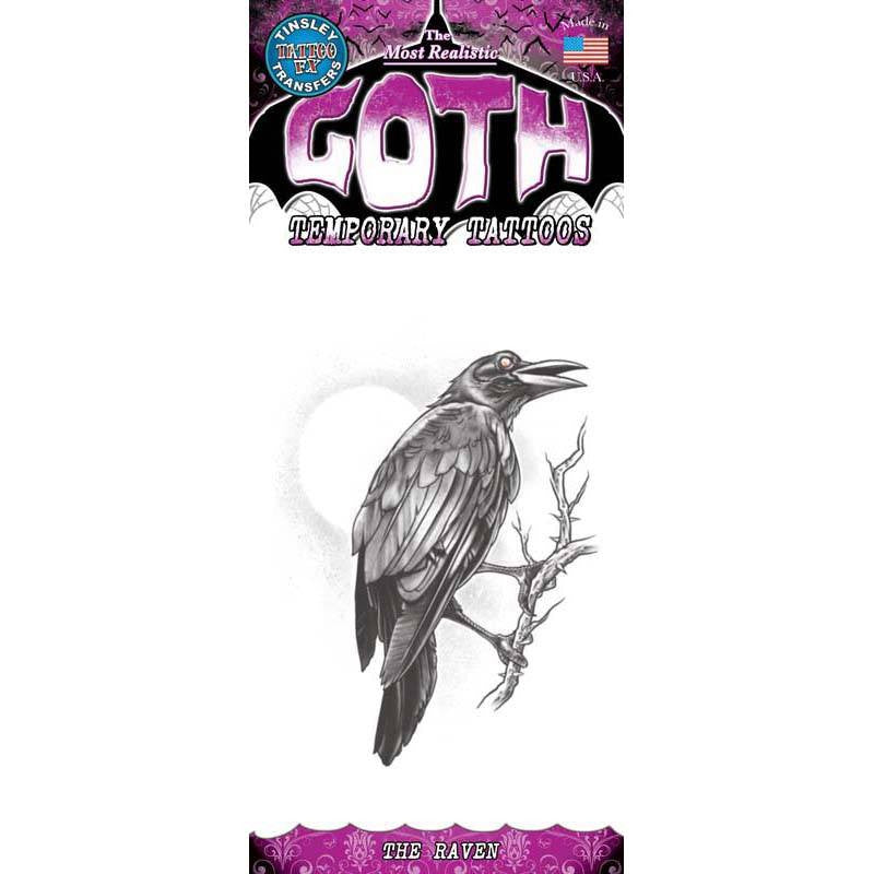 Tinsley Transfers Gothic Temporary Tattoo - The Raven: FacePaint.com ...