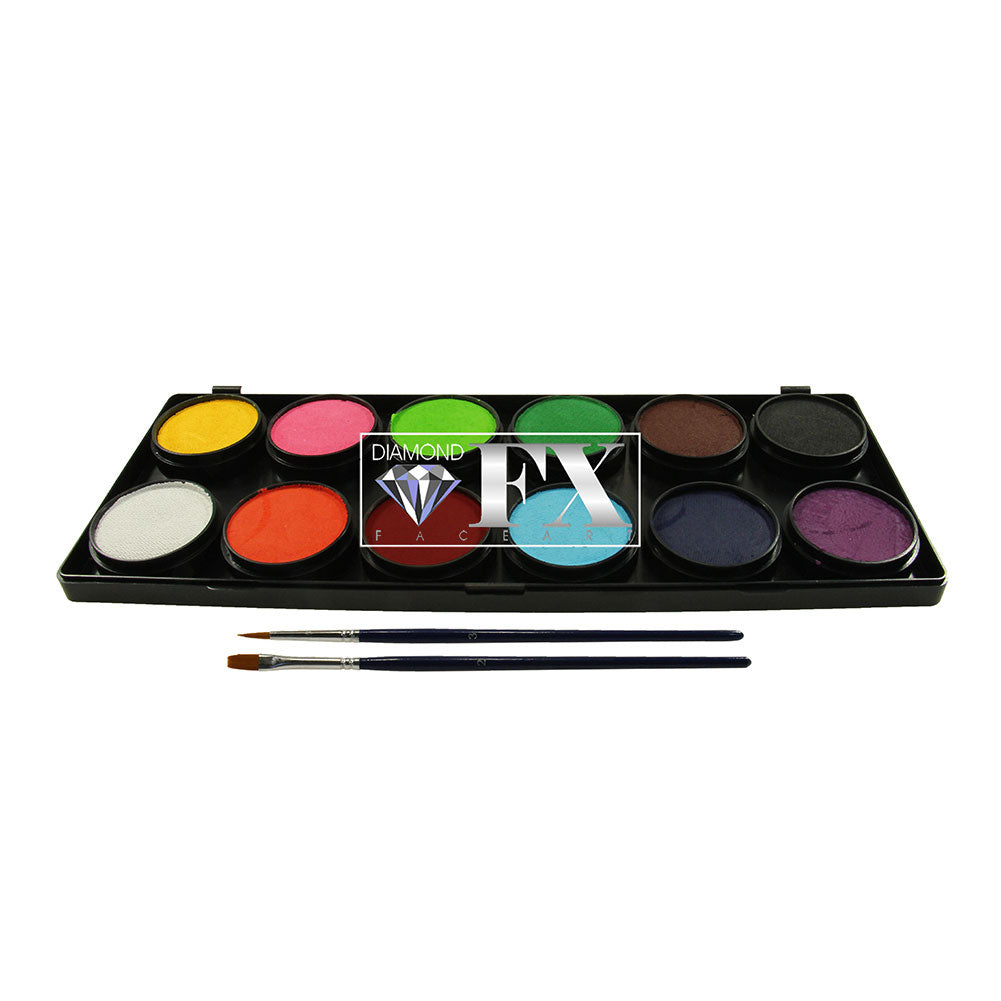 Diamond FX Face Paint Palette (12/colors - 10 gm): FacePaint.com ...