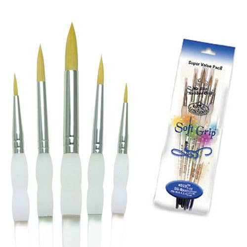 Royal Brush - Soft Grip Brushes (5 pack): FacePaint.com - Facepaint.com