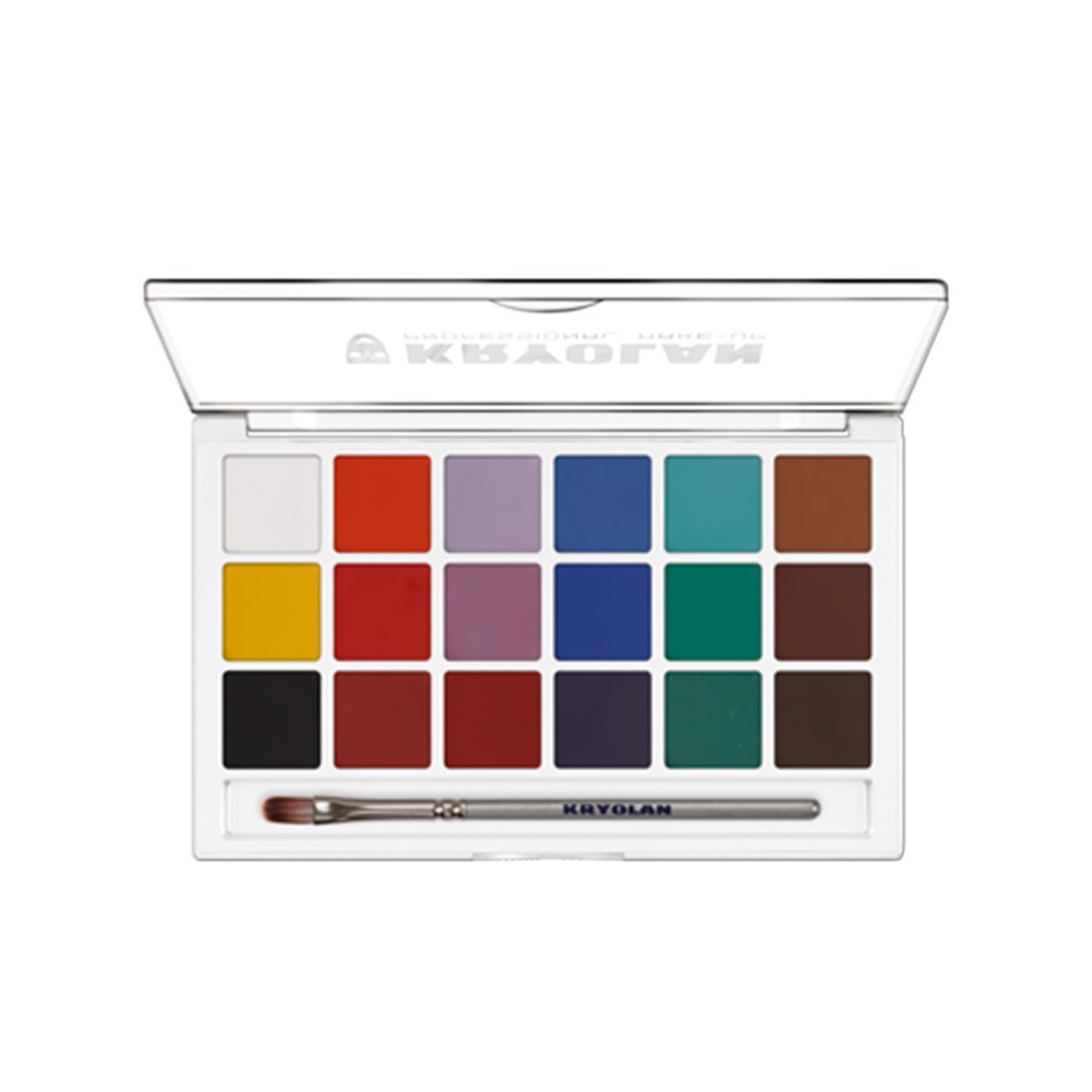 Kryolan Aquacolor Palette - Basic (18 Colors): FacePaint.com ...