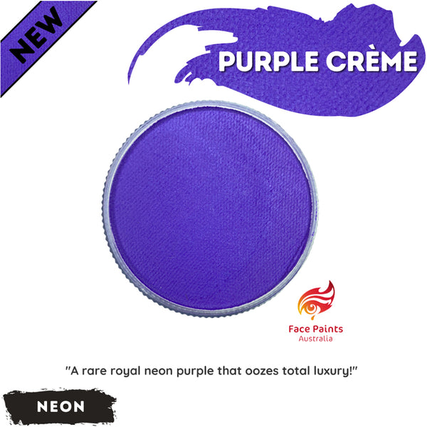 Face Paints Australia Face & Body Paint - Neon Royal Purple (30 gm ...
