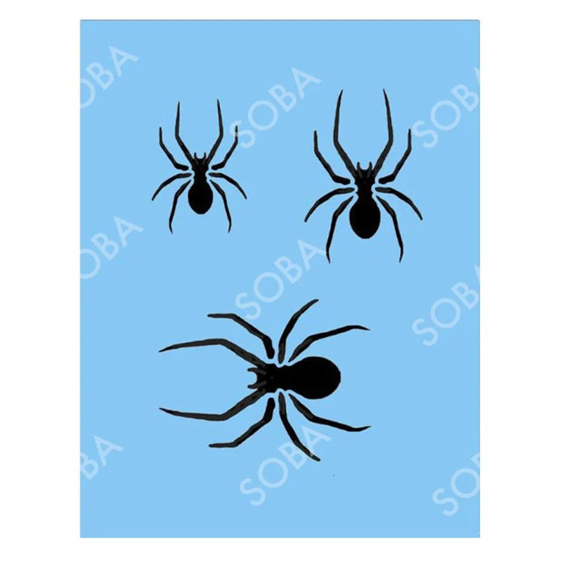 SOBA Quick EZ Face Painting Stencil - Long Spiders | Facepaint.com