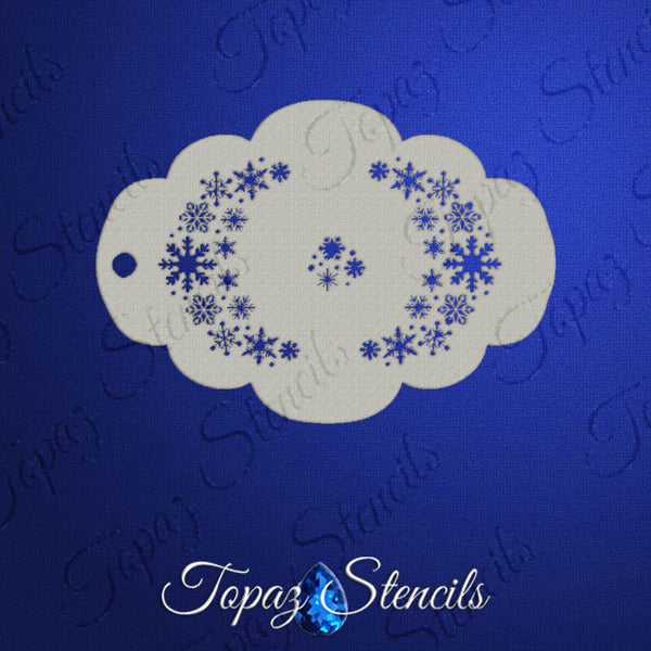 Topaz Face Painting Stencil - Snowflake Mirror Eye | Facepaint.com