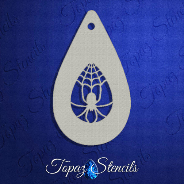 Topaz Face Painting Stencil - Reverse Spider and Web | Facepaint.com