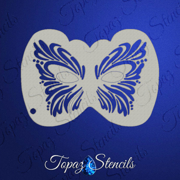 Topaz Face Painting Stencil - Butterfly Flutter Eyes | Facepaint.com